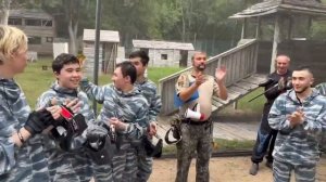 Награждение победителей корпоративного пейнтбол турнира "Самбери".