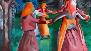 Анимация к картине "Хоровод" Наталии Гончаровой