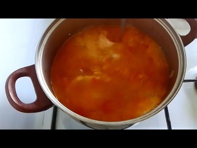 Куриный суп с макаронами и сливками