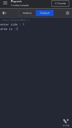 write a program to calculate the area of square