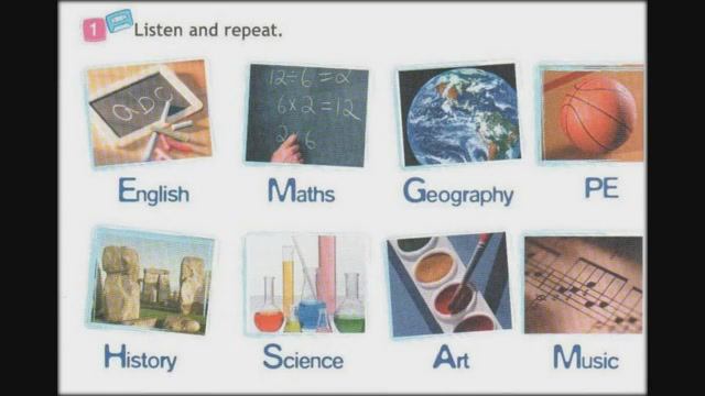 Spotlight 3 SB Module 1 School Days p. 14 ex. 1 School Subjects