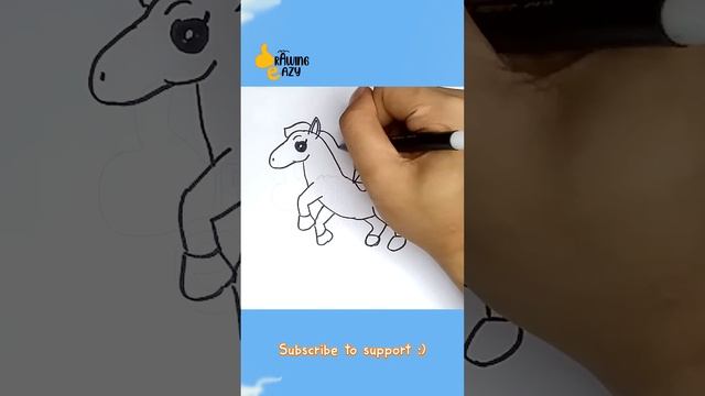 How to Draw a Pegasus | Easy Drawing Tutorial for Kids | Drawing Eazy | Short