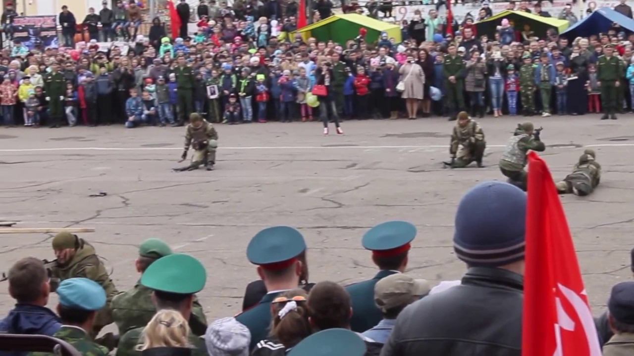 Борзя, выступление разведроты,  День Победы 2017