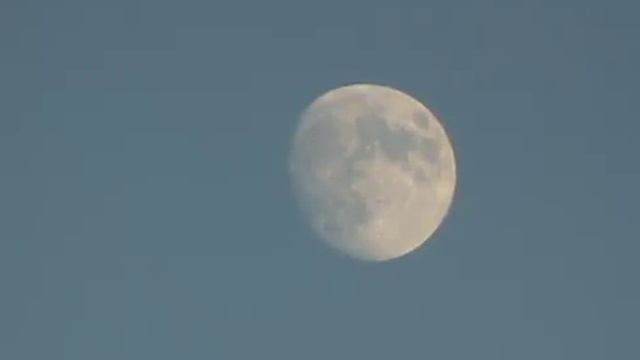 Луна утром