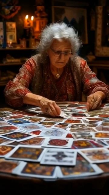 Девушка пришла к гадалке.