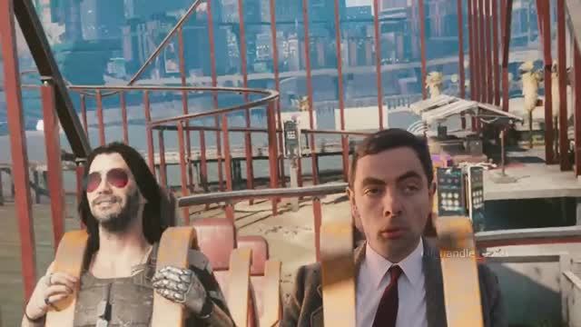 Mr Bean in Cyberpunk 2077