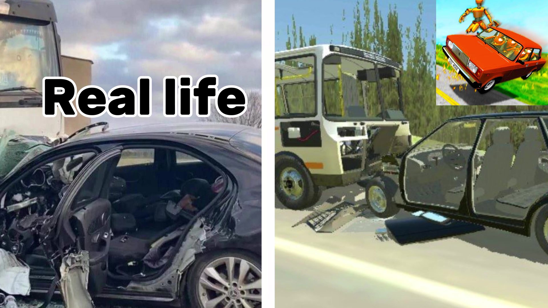 Аварии на реальных событиях в ВАЗ краш тест симулятор 2 #4