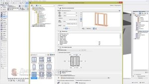 3 Устанавливаем окна в стены квартиры с помощью Archicad.