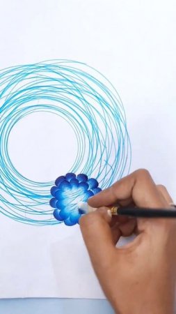 Easy painting with COMPASS and ACRYLIC PAINT//Creative art for beginners@varnamaayiram1115