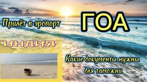 Индия. ГОА 2025. Какие документы необходимы для прохождения паспортного контроля на таможне.