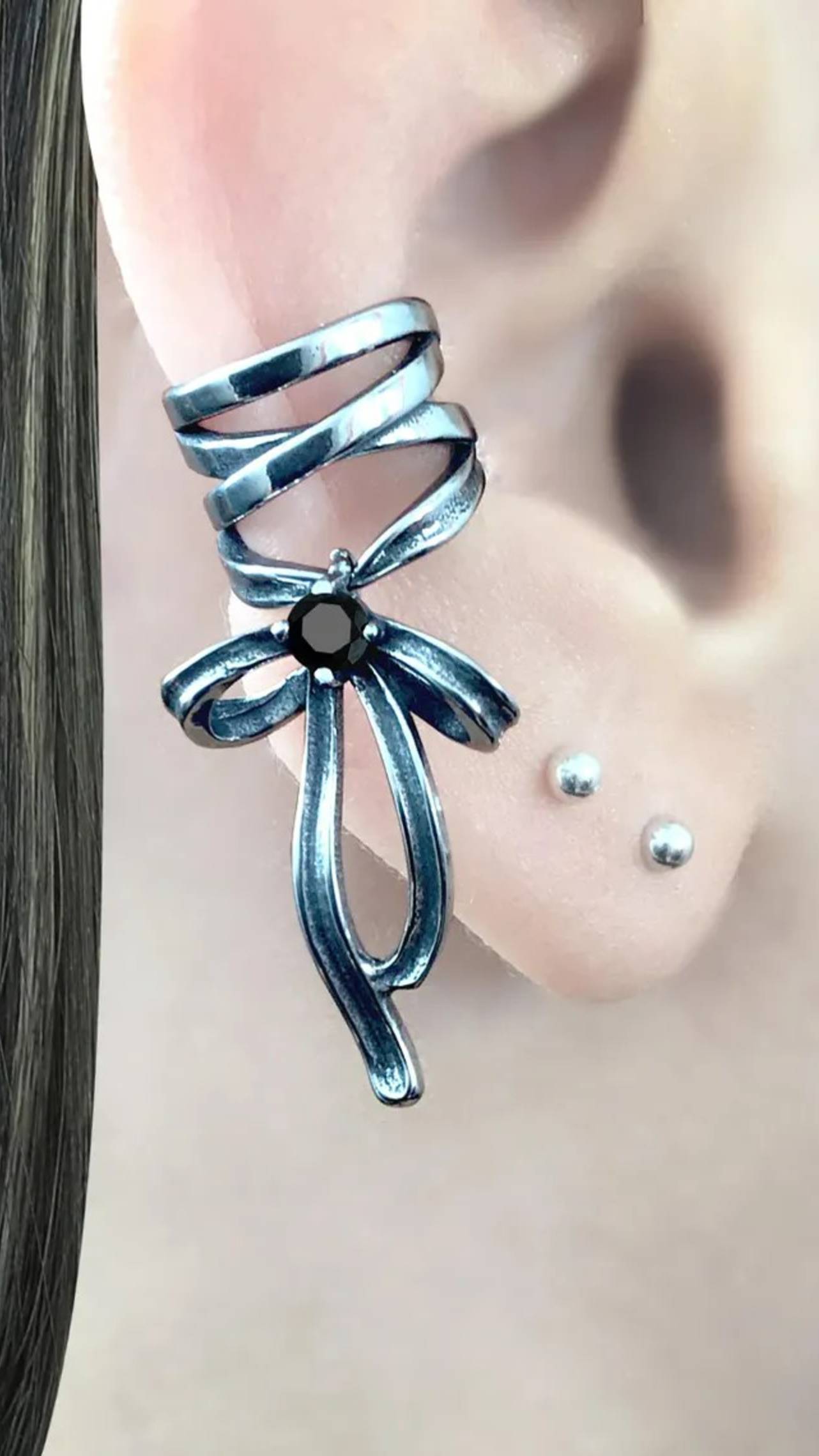 Дизайнерский кафф без прокола уха "Бант" от StarfallShop