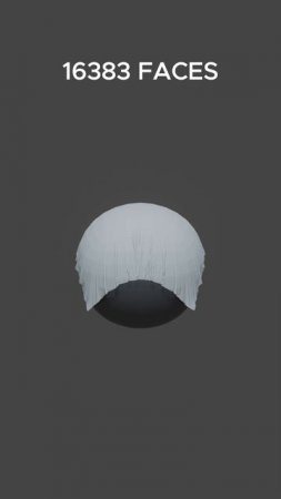 4k vs 64k Faces in Cloth Simulation #Blender 3D #clothsimulation #shorts