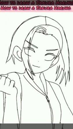 How to draw a Sakura Haruno #shorts