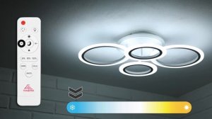 Люстра Base 1625-2+2 RGB, LED 72W+6W, Schaffner