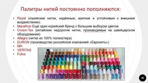 нити для машинной вышивки
