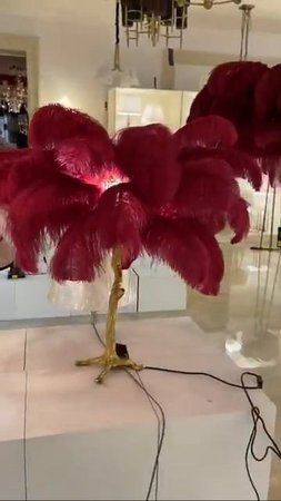 Ostrich Feather Floor Lamp Table Lamp Chandelier Factory Direct