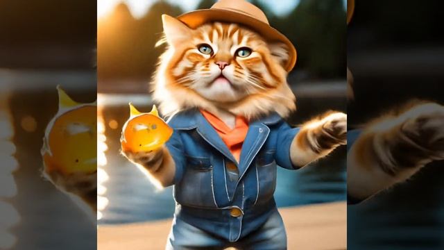 Рыбка золотая. Котоклип. Песня из к/ф "Завтрак на траве".