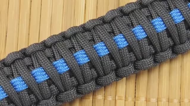 How to make a (King Cobra) Thin Blue Line Paracord Bracelet(360P)