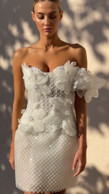 Свадебное платье Аллиум из коллекции «Цветочная феерия» 2025 от бренда Anna Kuznetcova