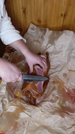 вяленый копчёный гусь распаковка
