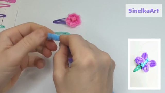Заколка бабочка своими руками из синельной проволоки / Украшения своими руками