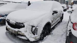 Едем по льду на Хавал Джолион. Как рулится авто на дороге с шинами Нордман 8