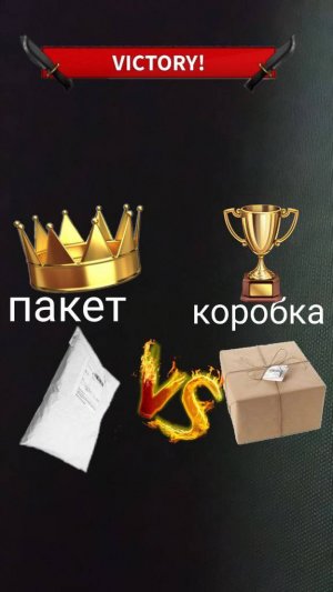 Коробка против пакета/челлендж!!!