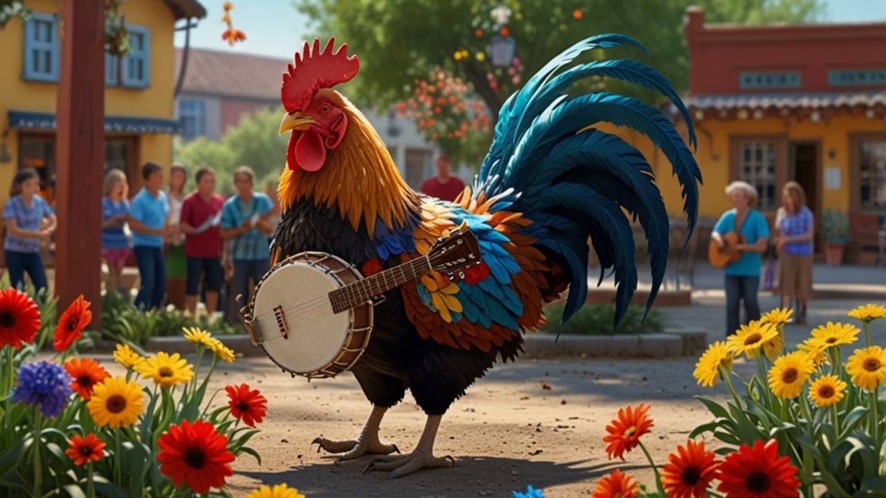 Деревенский будильник!