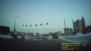 19.02.2025 Момент ДТП на ул. 10 лет Октября, перед перекрёстком с ул. 40 лет Победы (Ижевск)