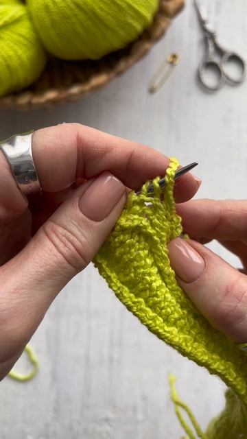 Провязывание ДП изнаночной петлей