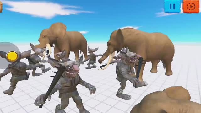 ГОБЛИНЫ АТАКУЮТ СЛОНОВ 😱 Animal Revolt Battle Simulator