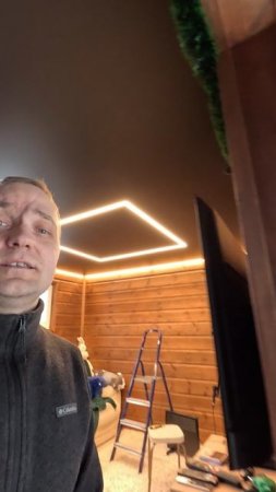 Натяжной потолок на даче, в деревянном доме