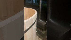 Уличная купель с подогревом 2,1х1,2 с внешней печью, исполнение стандарт