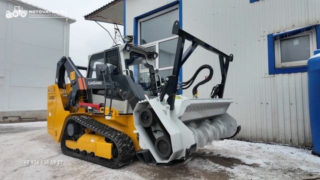 Проверка Минипогрузчика Liugong под расчстку с мульчером Niubo KBX180
