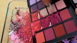 Pink vs Purple - Mixing Makeup Eyeshadow Into Slime ASMR