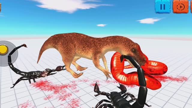 ОГРОМНАЯ ЗМЕЯ И СКОРПИОН VS АЛЛОЗАВР И СТЕГОЗАВР 😱 Animal Revolt Battle Simulator