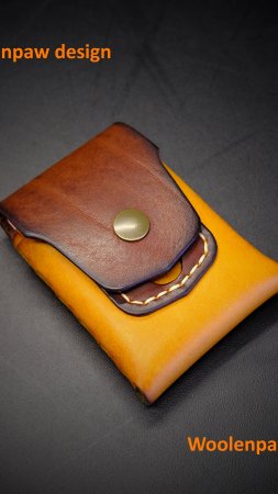 Выкройка мини кошелька из кожи.