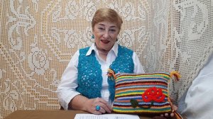 Подушечка с розой. Мастер-класс по вязанию крючком от О. С. Литвиной.