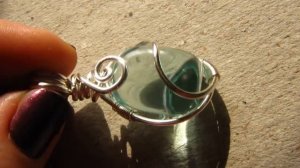 SP Wire Wrapped Blue Obsidian Pendant by DeeArtist, 2018