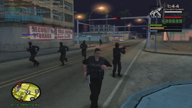 Тренировка спецназа полиции в GTA SAMP на сервере Trinity RPG