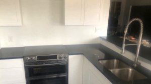 Black Quartz Countertop 3cm thickness #slstoneworks #torontocanada