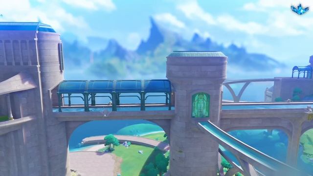 Прибытие в Фонтейн катсцены из Genshin Impact