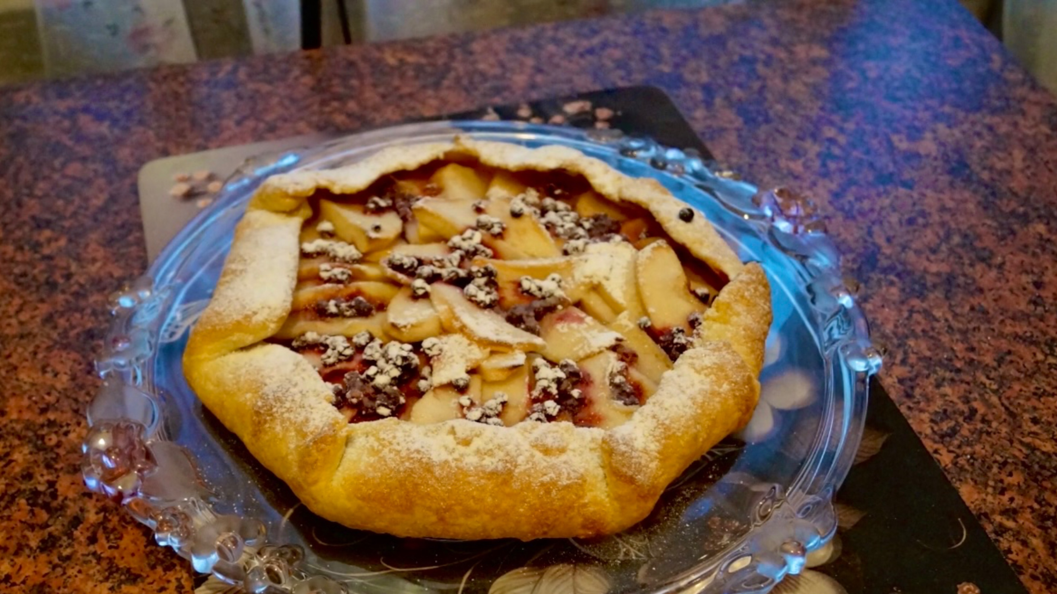 Яблочная галета с ягодами 🥮 #рецепт