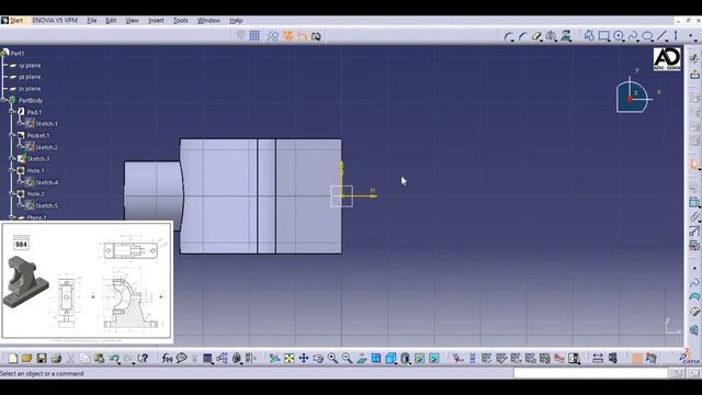 CAD Design Exercise 70 | Catia v5 tutorial exercise I Part Design ...