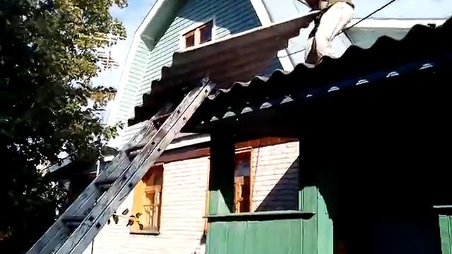 Демонтаж шифера (лёгкий способ)