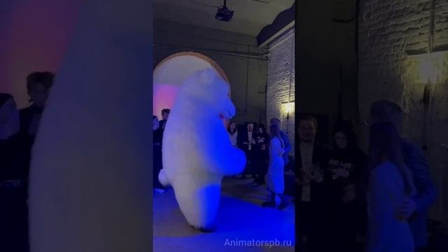 Белый мишка на день рождения заказать СПб