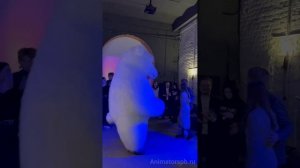 Белый мишка на день рождения заказать СПб