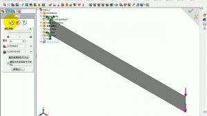 SolidWorks CAE 原廠線性驗證問題 1靜力分析11懸臂樑的撓曲