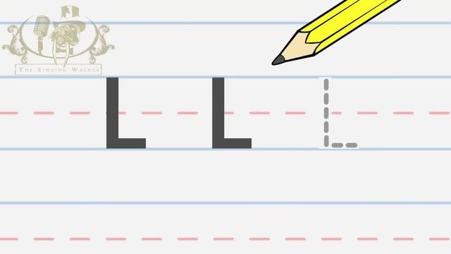 Write the letter L  Alphabet Writing lesson for children  The Singing Walrus