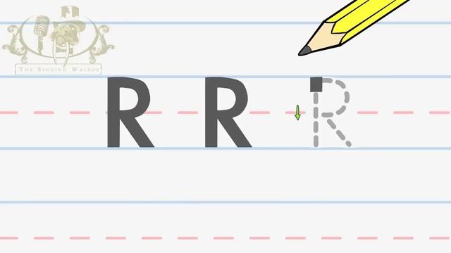 Write the letter R  Alphabet Writing lesson for children  The Singing Walrus